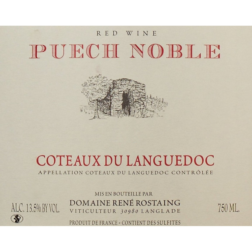 René Rostaing : Domaine Puech Noble Languedoc rouge 2015, LANGUEDOC ...